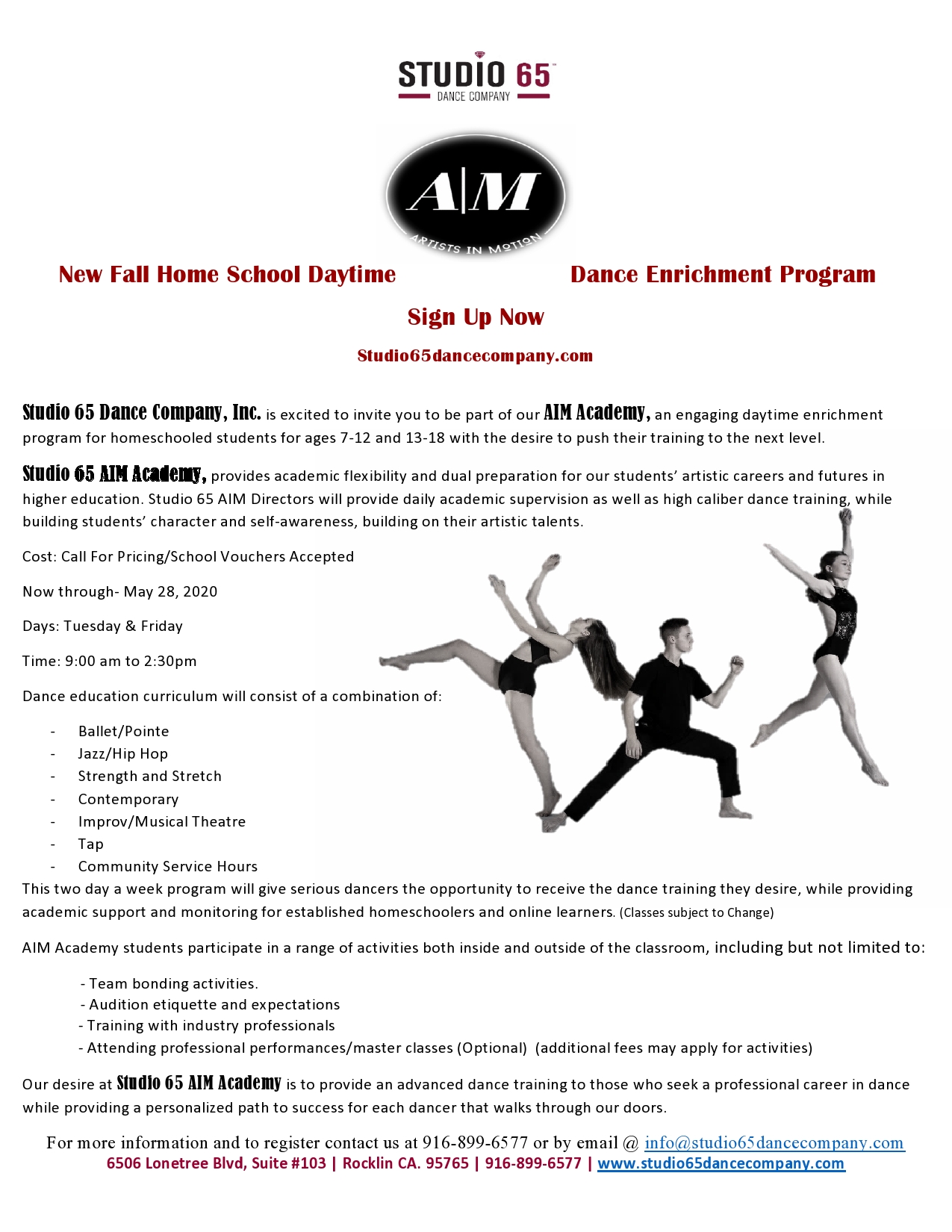 Studio 65 Dance Company – Rocklin's Premiere Dance Studio